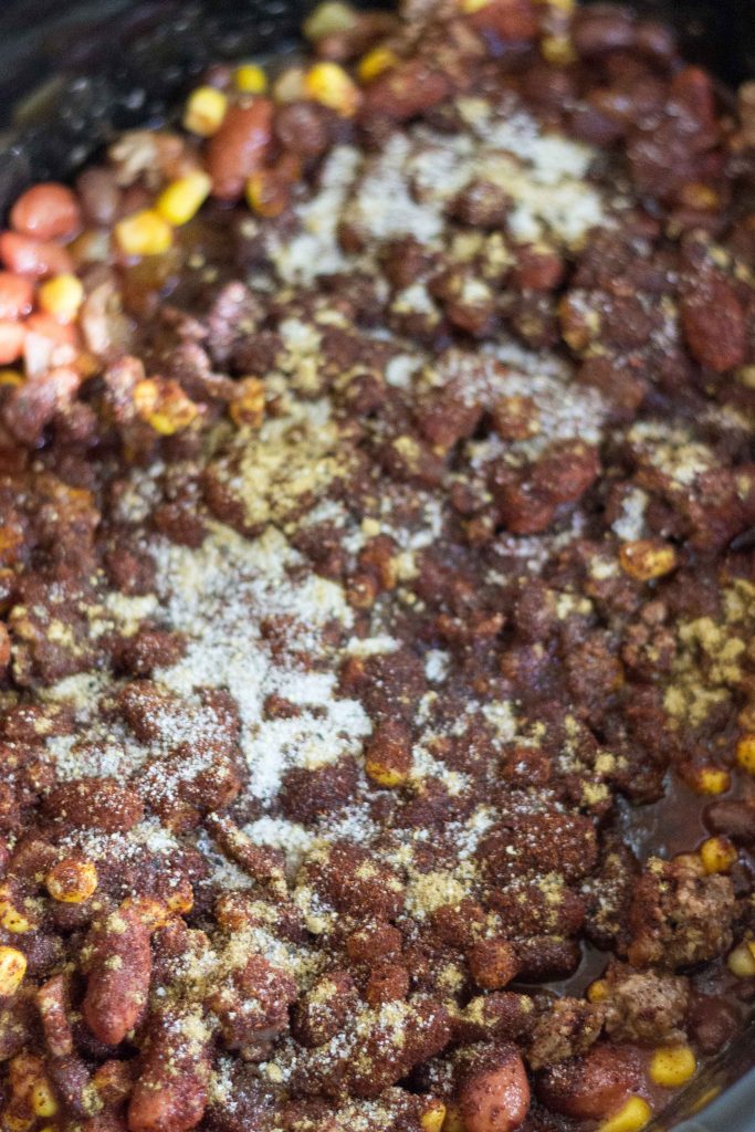 Slow Cooker Ground Beef Chili with Corn • Rose Clearfield