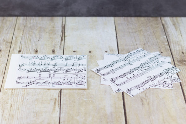 DIY Just a Note Sheet Music Greeting Cards • Rose Clearfield