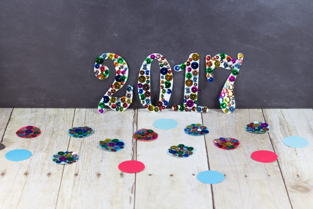 Sparkly New Year's Paper Decoration • Rose Clearfield