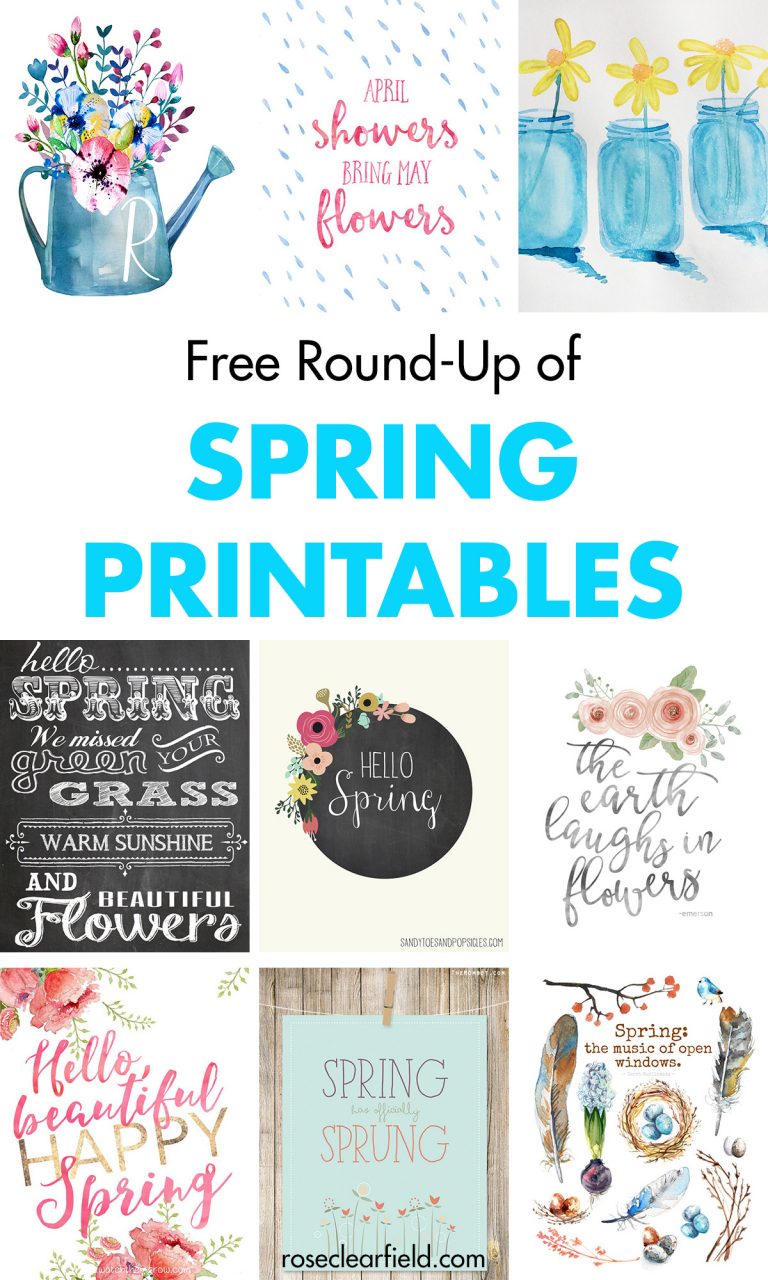 Free Spring Printables Round Up • Rose Clearfield