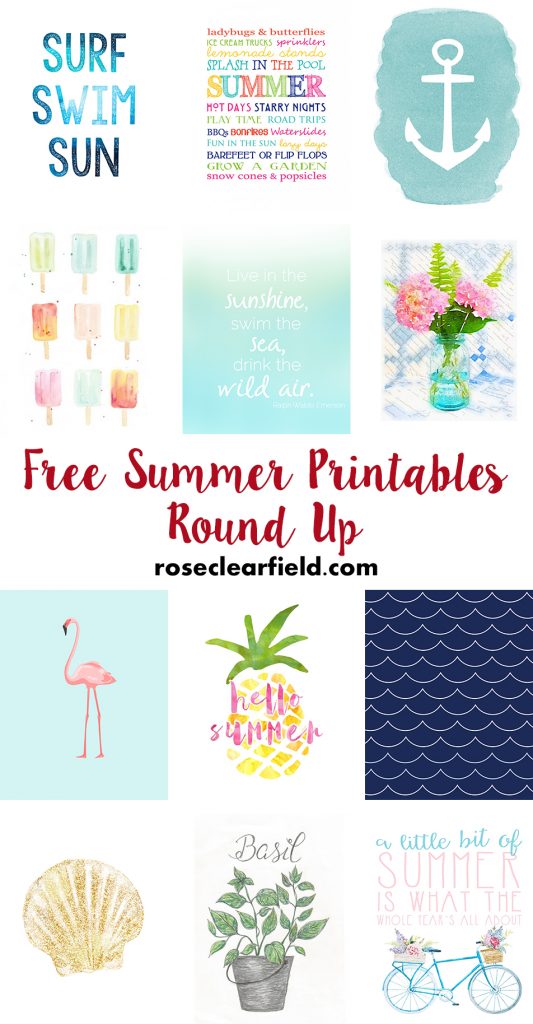 Free Summer Printables • Rose Clearfield
