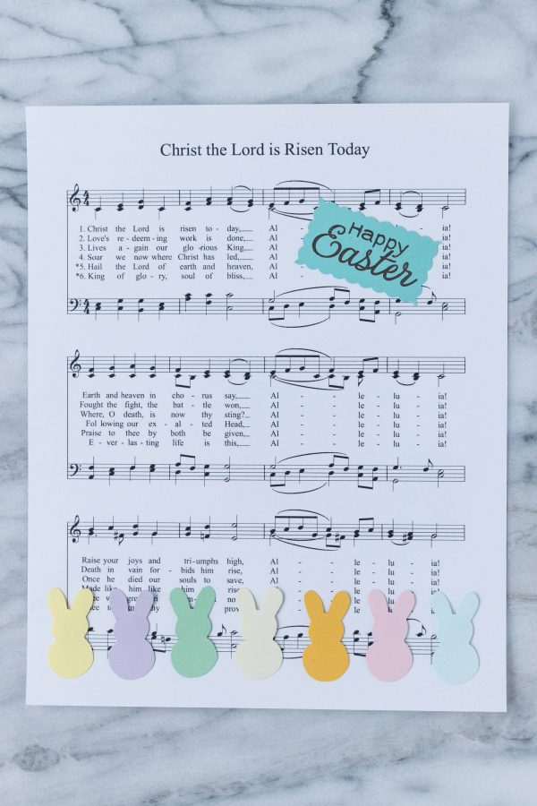 DIY Easter Sheet Music Wall Decor • Rose Clearfield