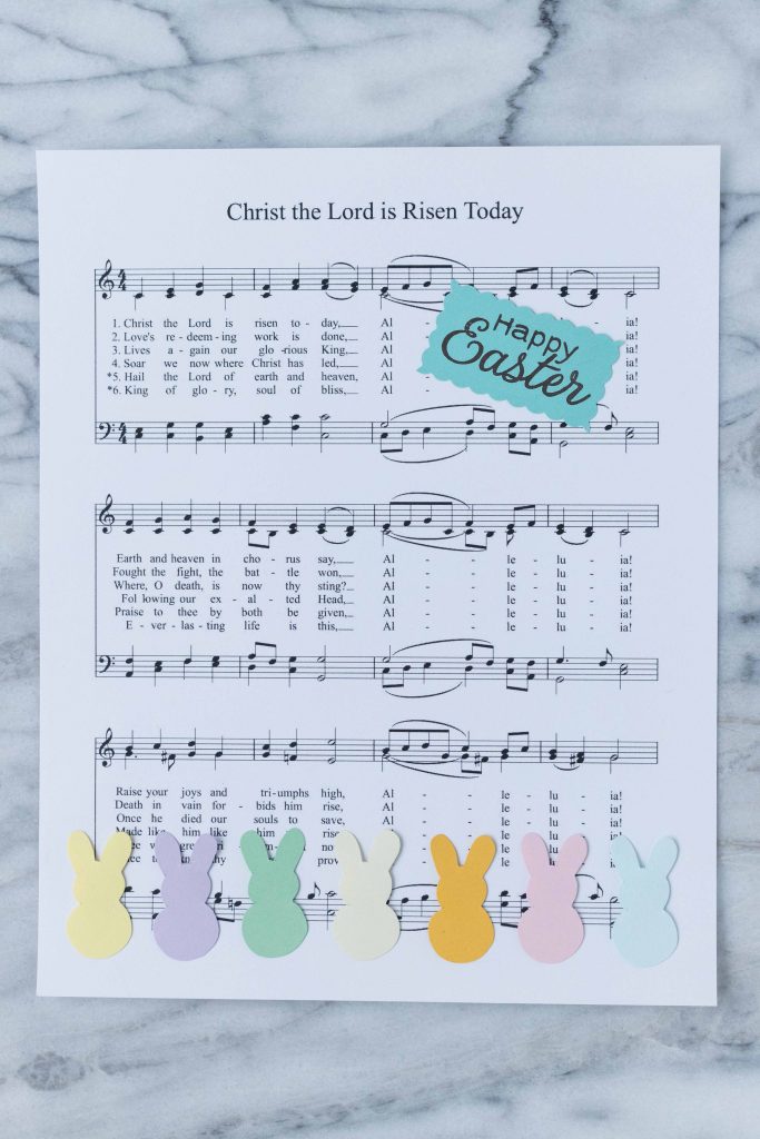 DIY Easter Sheet Music Wall Decor • Rose Clearfield
