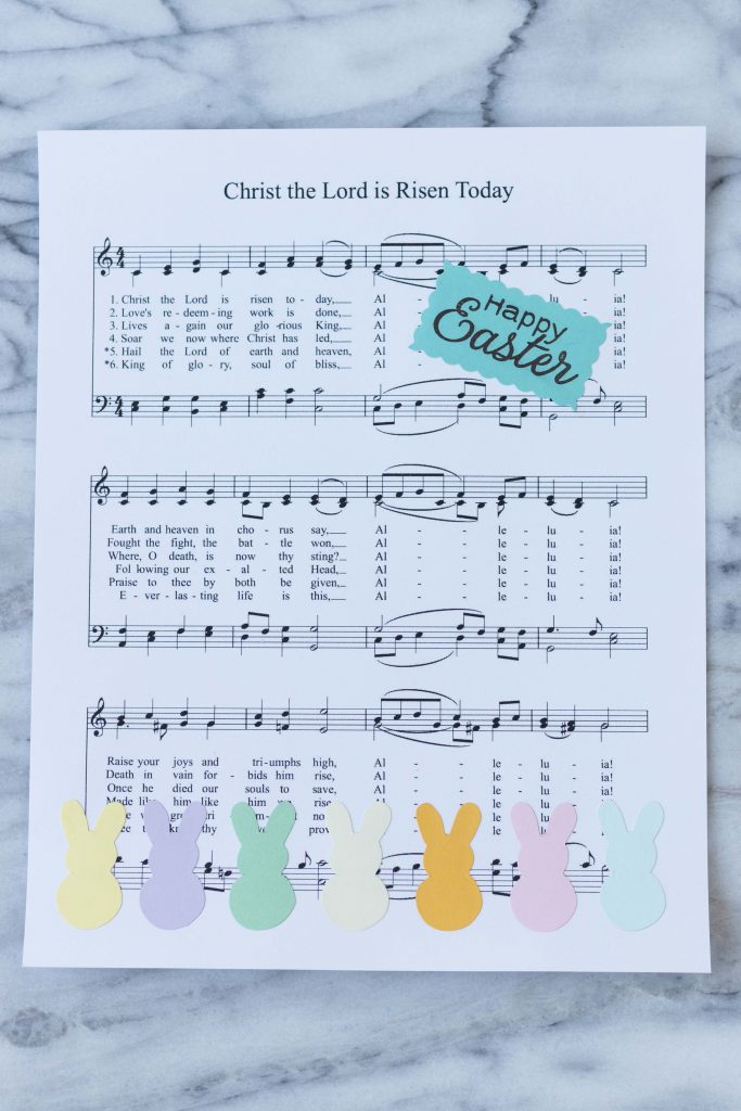 DIY Easter Sheet Music Wall Decor • Rose Clearfield