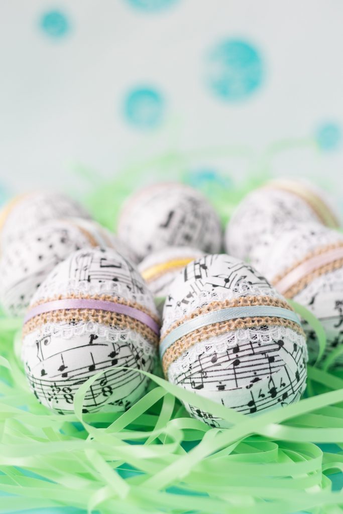 DIY Sheet Music Plastic Easter Eggs • Rose Clearfield