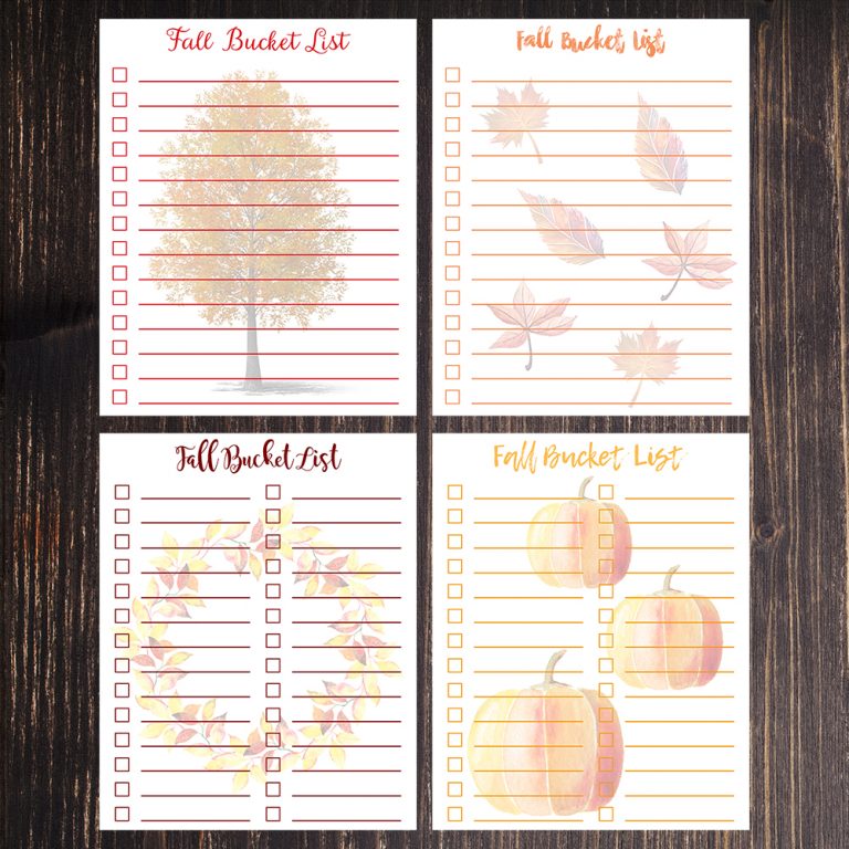 Free Printable Fall To-Do Lists • Rose Clearfield