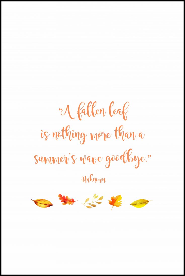 Free Autumn Quote Printables • Rose Clearfield