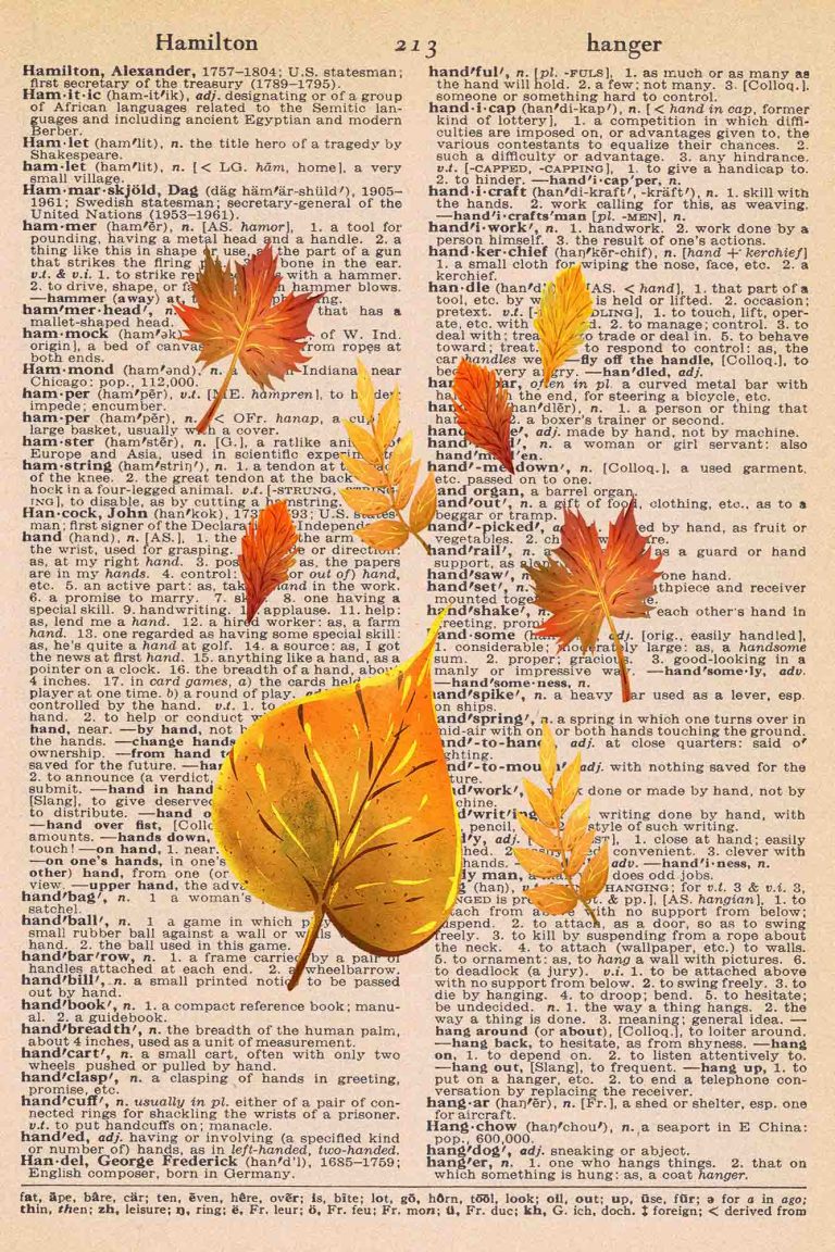 Free Fall Dictionary Page Printables • Rose Clearfield