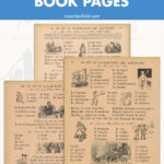Free Vintage French Primer Book Pages and Illustrations • Rose Clearfield