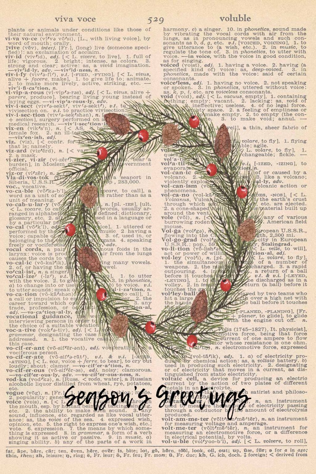 Free Christmas Dictionary Page Printables • Rose Clearfield