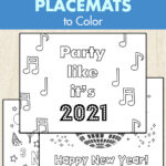 Free Printable New Year's Eve Placemats to Color • Rose Clearfield