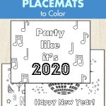 Free Printable New Year's Eve Placemats to Color • Rose Clearfield