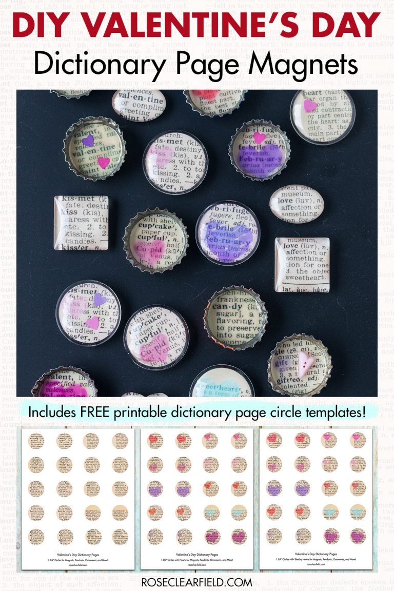 DIY Valentine's Day Dictionary Page Magnets [With FREE Digital Collage ...
