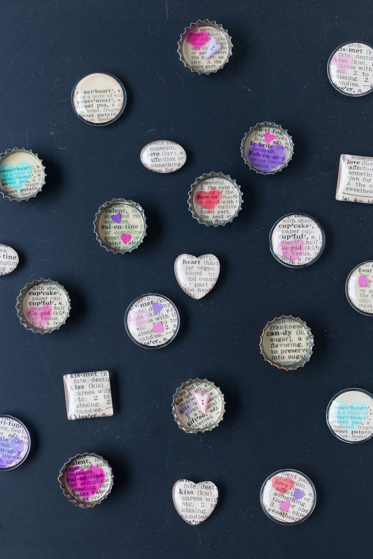 DIY Valentine's Day Dictionary Page Magnets [With FREE Digital Collage ...