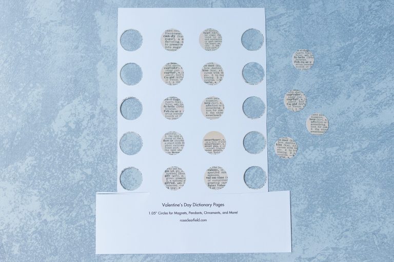 DIY Valentine's Day Dictionary Page Magnets [With FREE Digital Collage ...