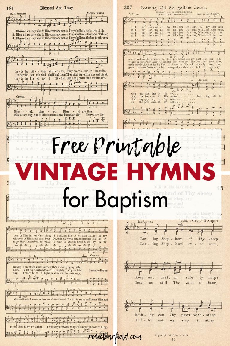 Free Printable Vintage Sheet Music [With Digital Collage Sheets] • Rose ...