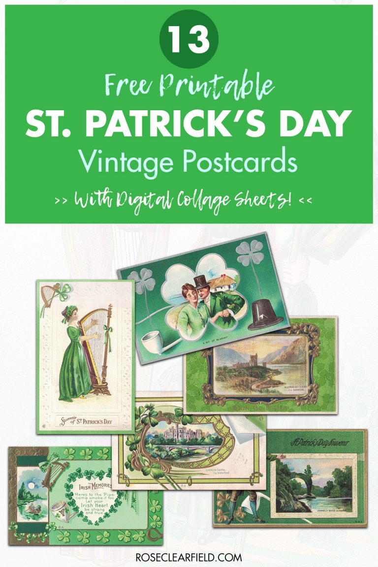 Free Printable Vintage St. Patrick's Day Postcards • Rose Clearfield