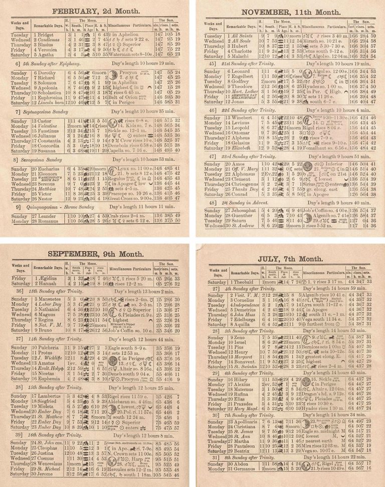 Free Vintage Agricultural Almanac Pages • Rose Clearfield