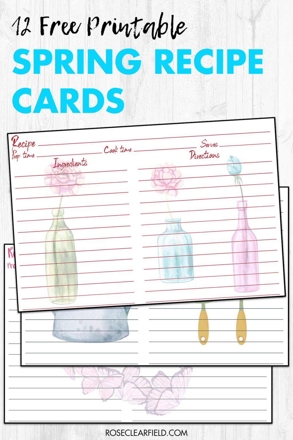 Free Printable Summer Recipe Cards • Rose Clearfield