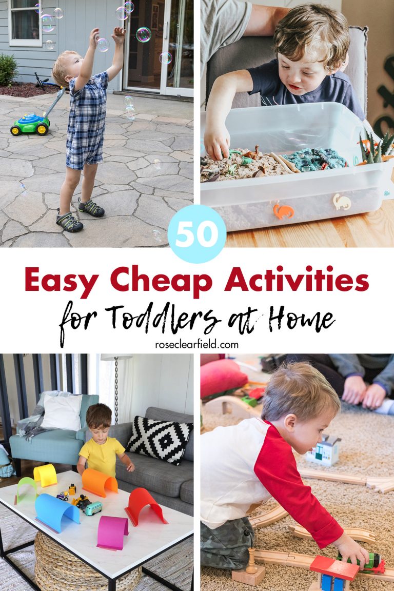 50 Easy Cheap Activities for Toddlers at Home - Rose Clearfield