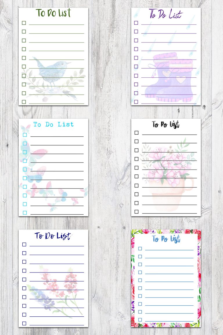 Free Printable Spring To-Do Lists • Rose Clearfield
