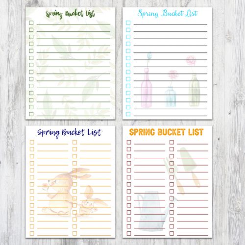 Free Printable Spring To-Do Lists • Rose Clearfield