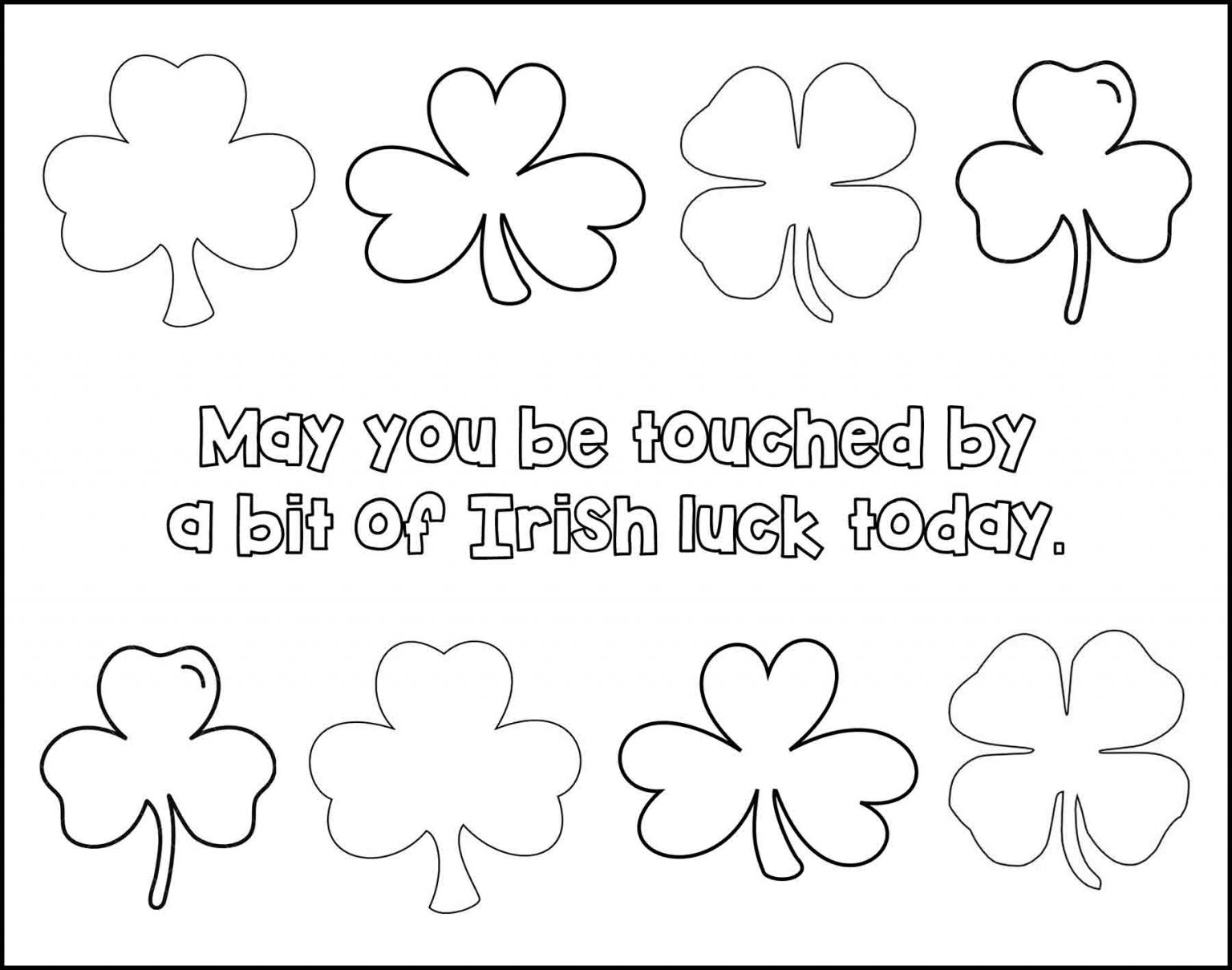 Free Printable St. Patrick's Day Placemats to Color • Rose Clearfield