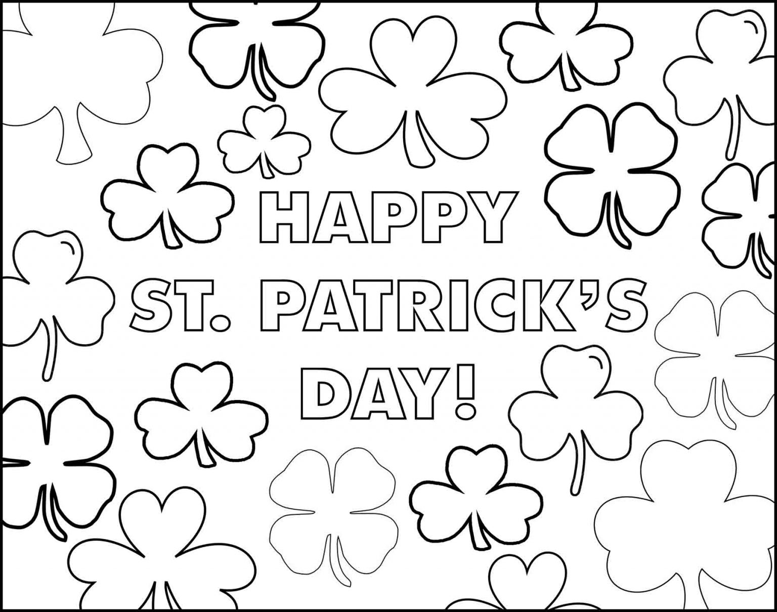 Free Printable St. Patrick's Day Placemats to Color • Rose Clearfield