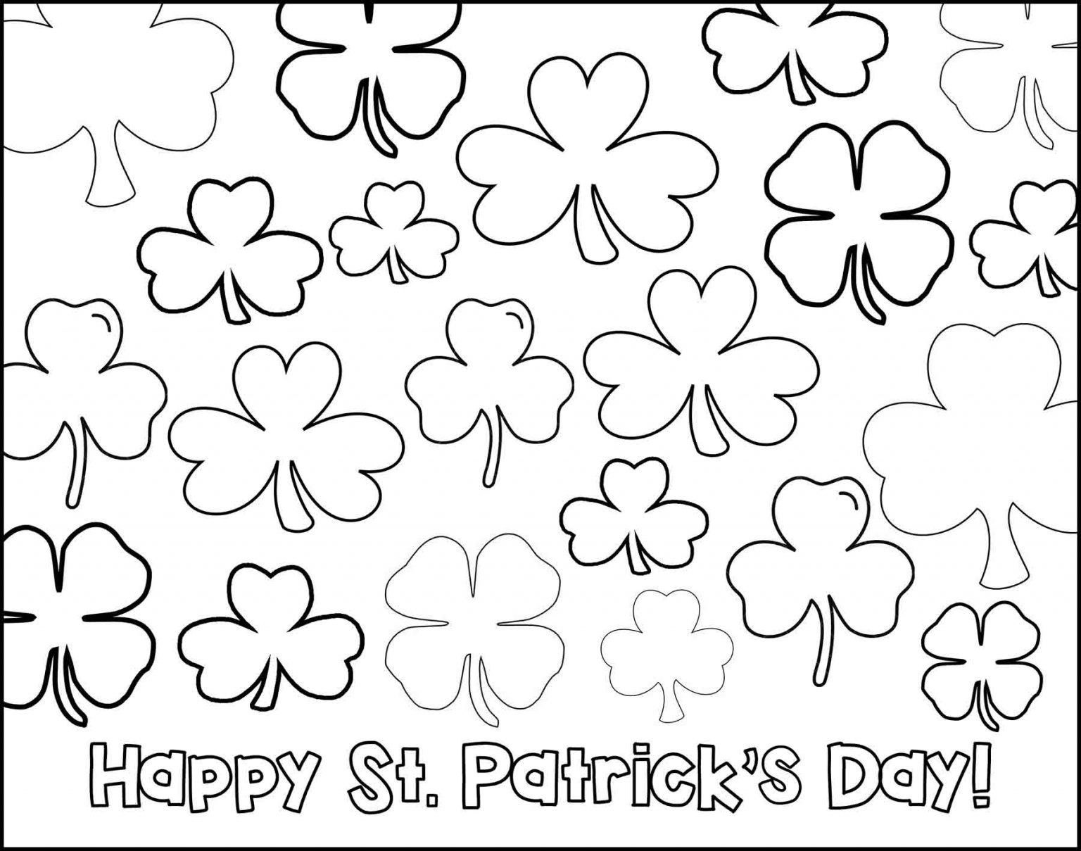 Free Printable St. Patrick's Day Placemats to Color • Rose Clearfield