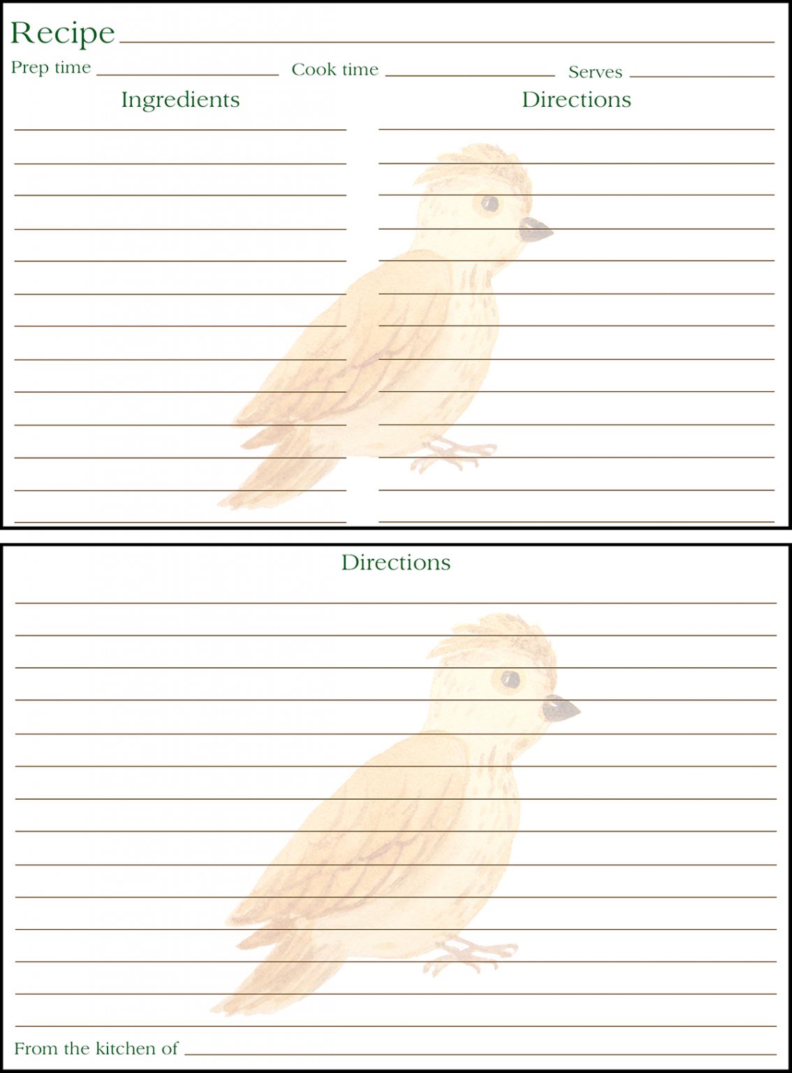 Free Printable Spring Recipe Cards • Rose Clearfield