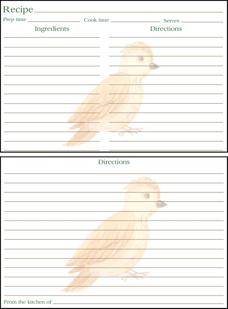 Free Printable Spring Recipe Cards • Rose Clearfield