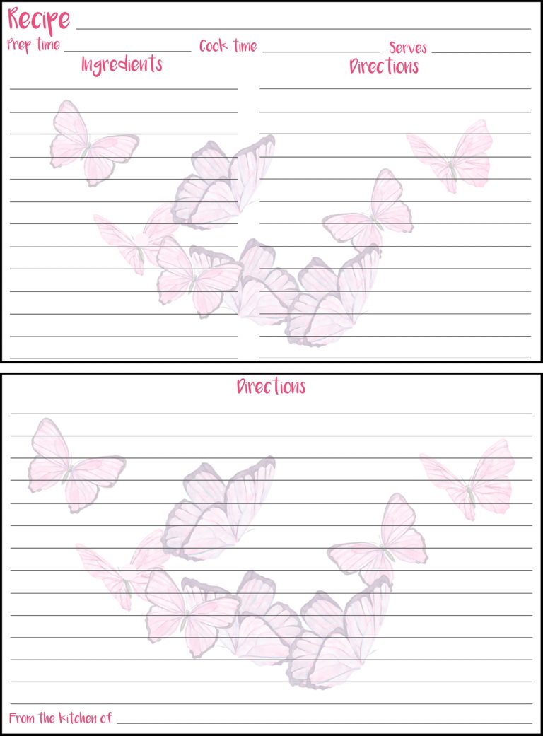 Free Printable Spring Recipe Cards • Rose Clearfield