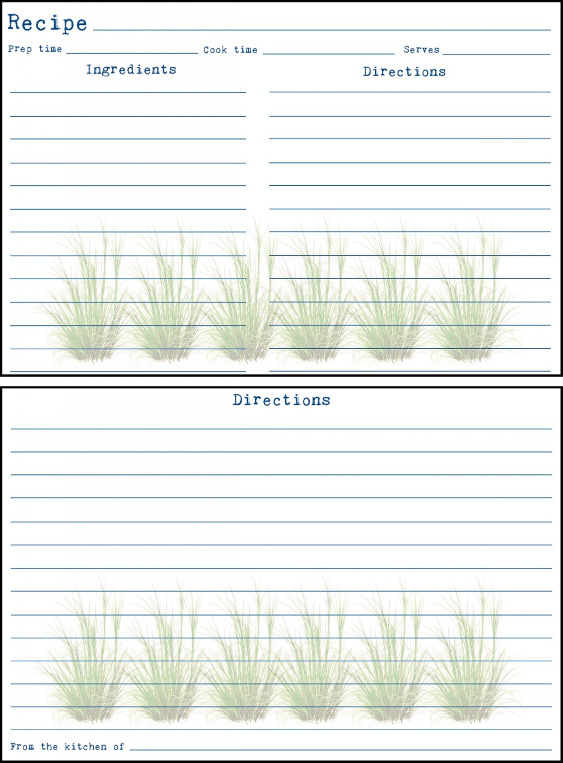 Free Printable Spring Recipe Cards • Rose Clearfield