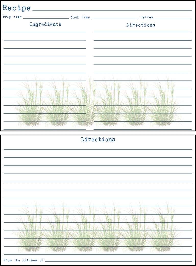 Free Printable Spring Recipe Cards • Rose Clearfield