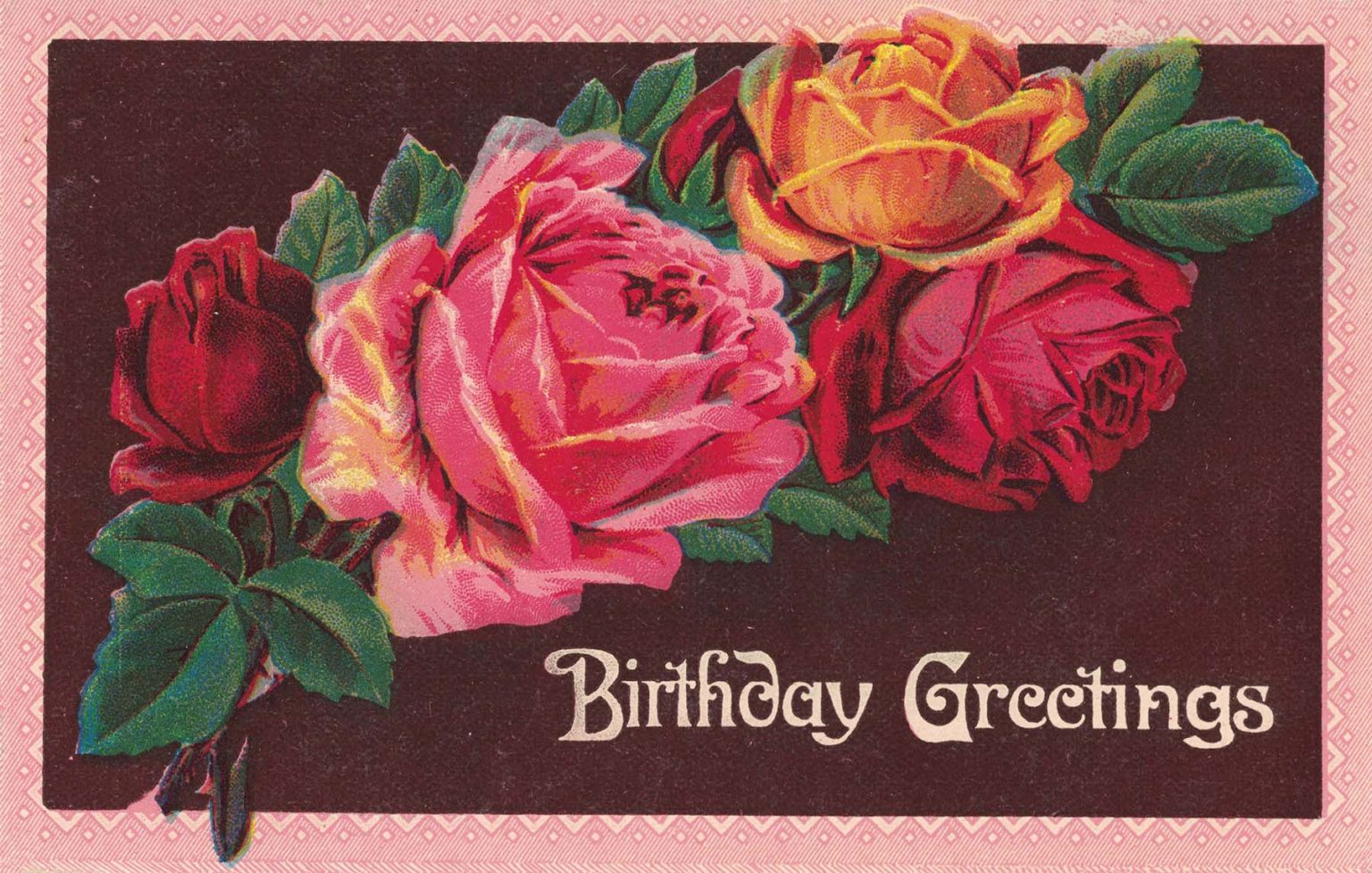 Free Printable Vintage Birthday Postcards • Rose Clearfield