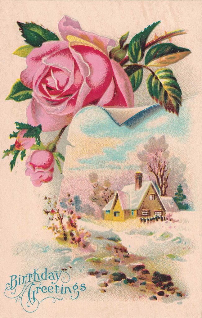 Free Printable Vintage Birthday Postcards • Rose Clearfield