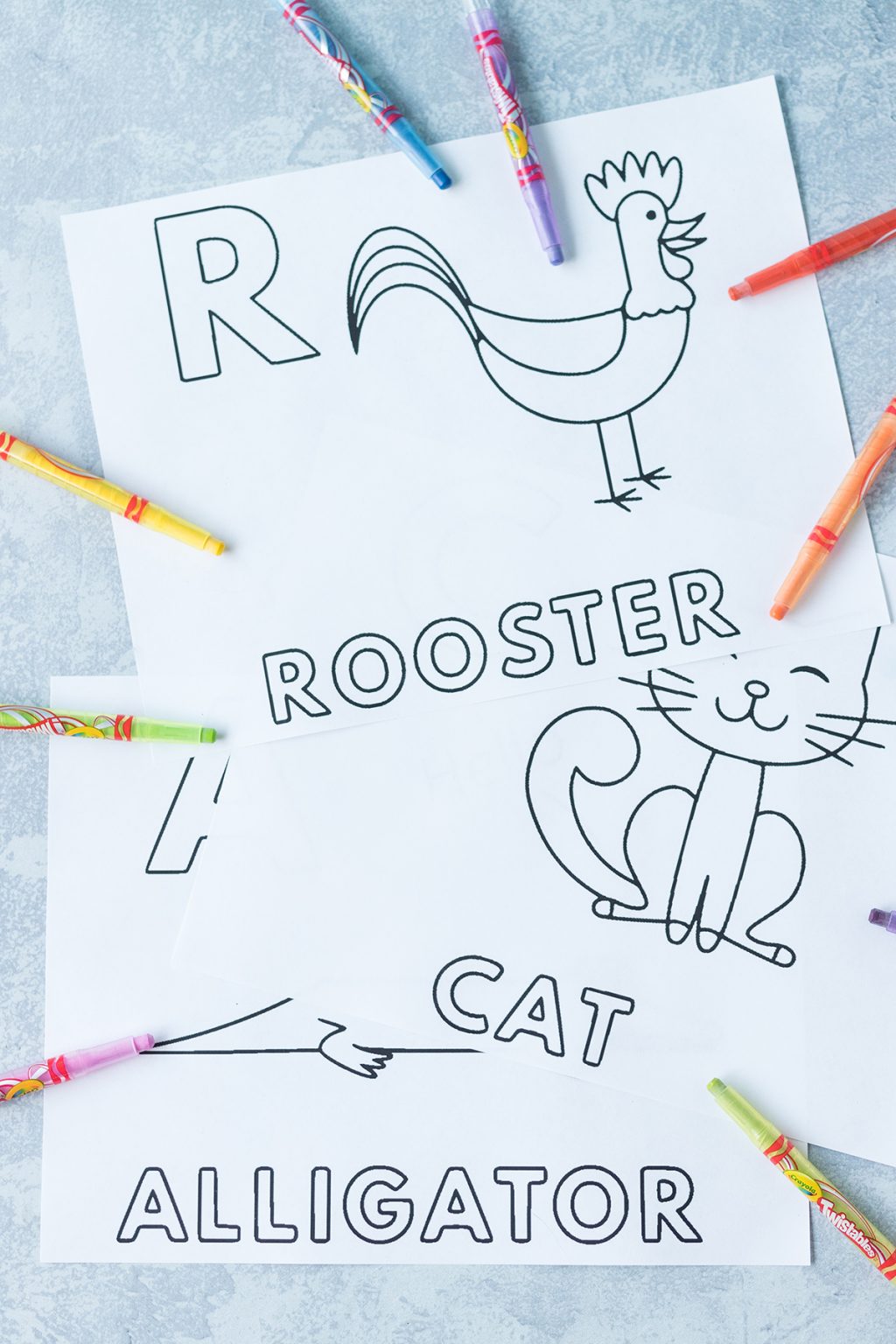 Free Alphabet Letter Animals Worksheets to Color • Rose Clearfield