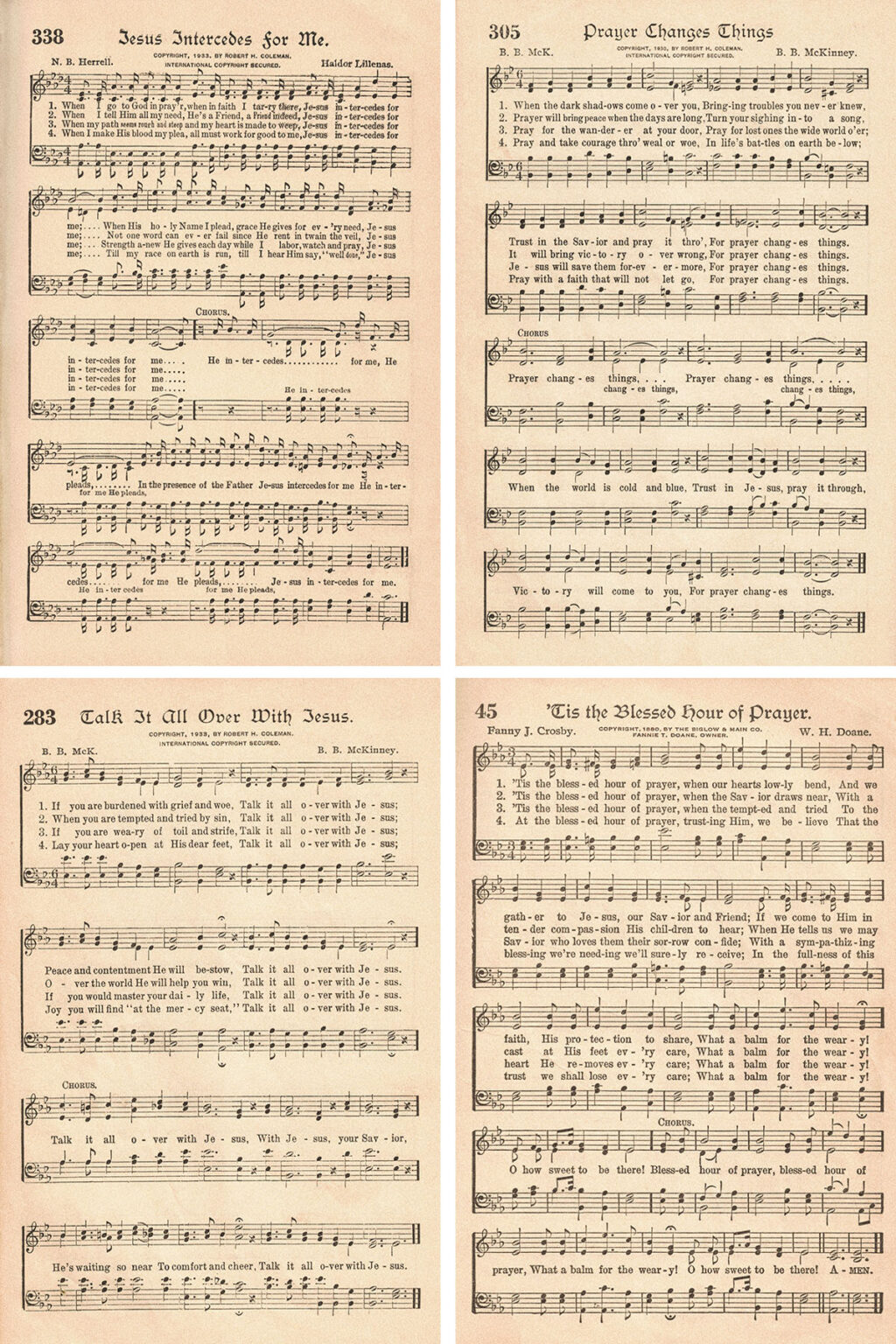 Free Printable Vintage Hymns About Prayer • Rose Clearfield
