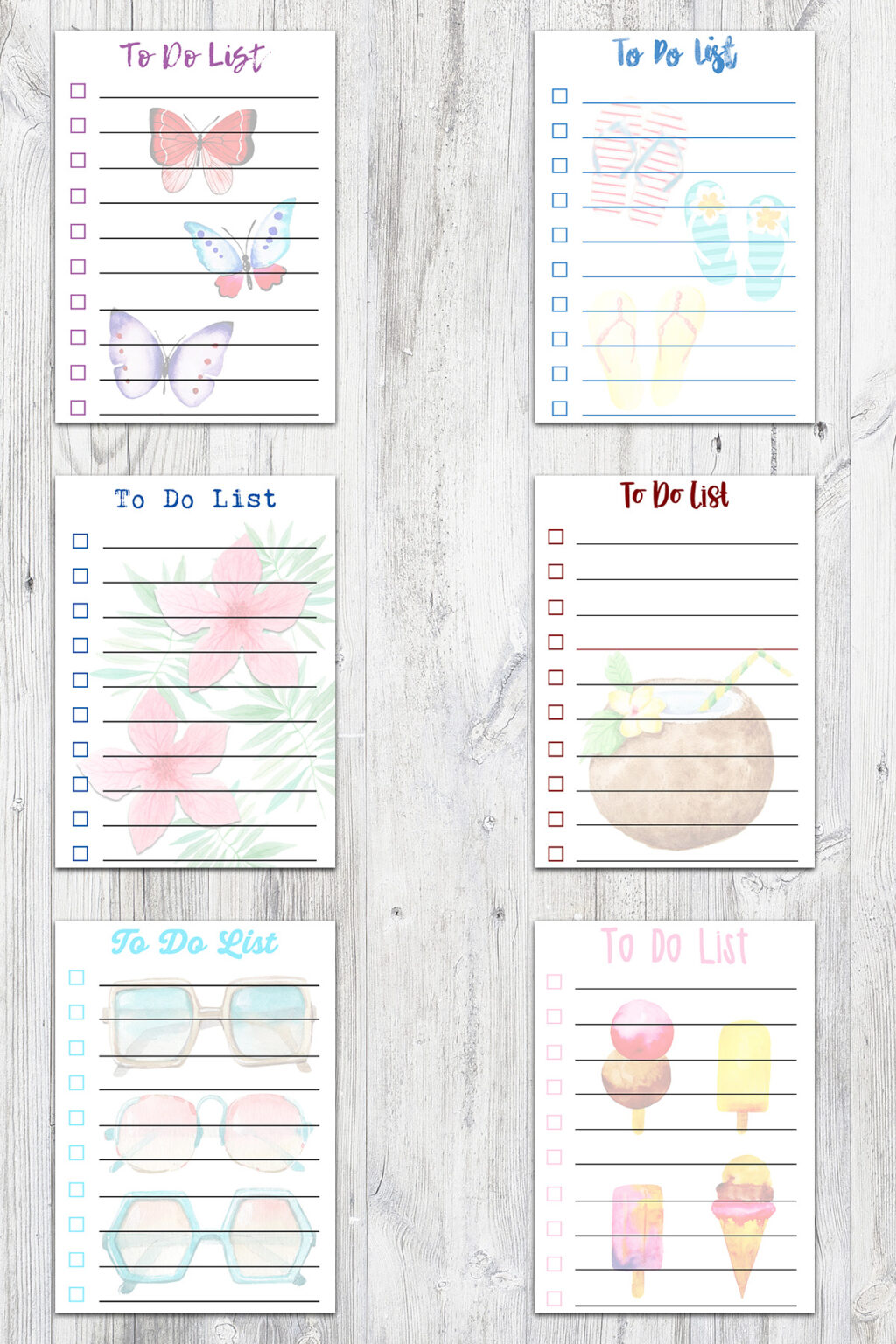 Free Printable Summer To-Do Lists • Rose Clearfield