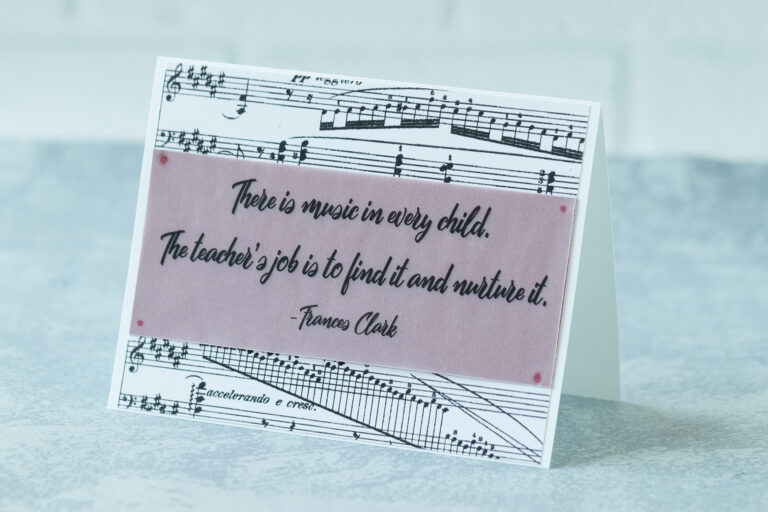 12 Easy DIY Music Teacher Thank You Cards • Rose Clearfield