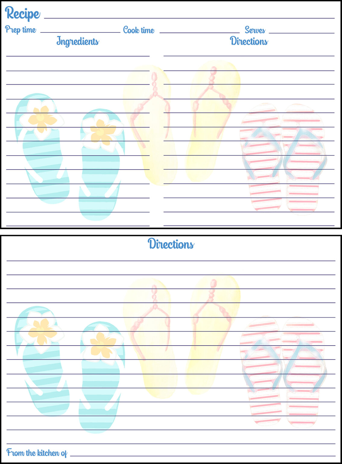 Free Printable Summer Recipe Cards • Rose Clearfield