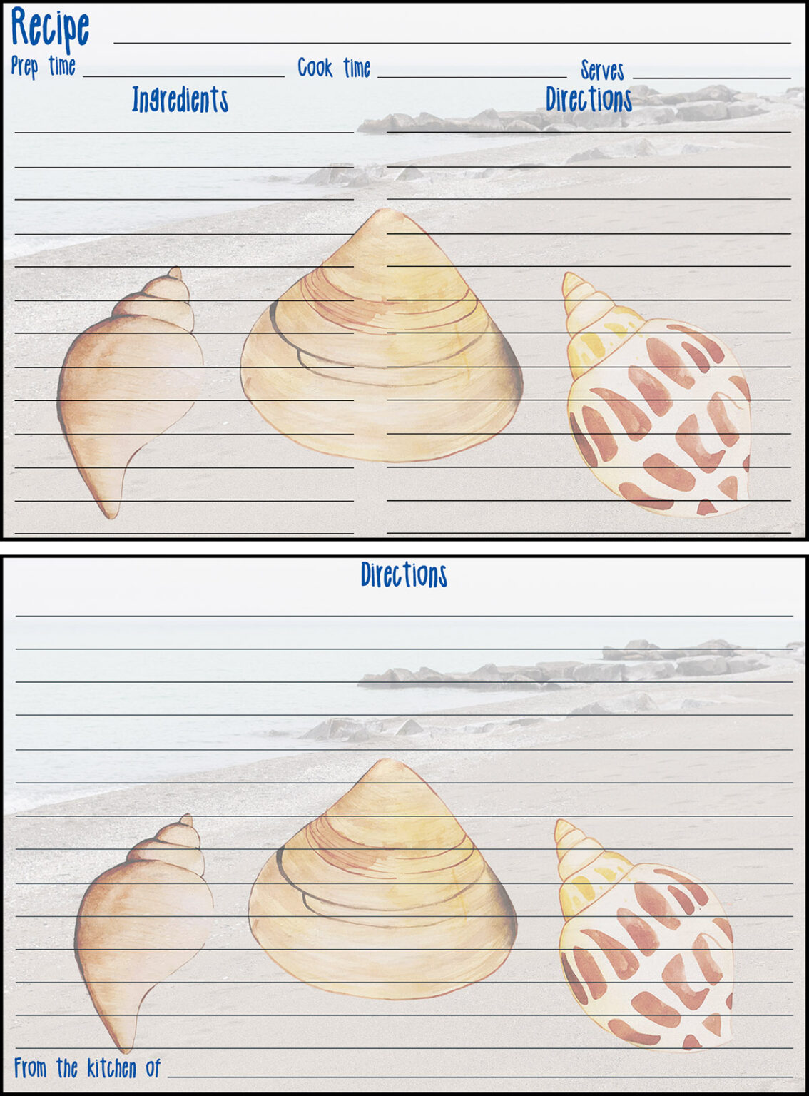 Free Printable Summer Recipe Cards • Rose Clearfield