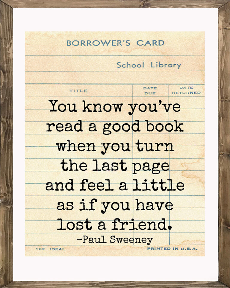 Free Printable Library Card Reading Quotes Wall Art • Rose Clearfield