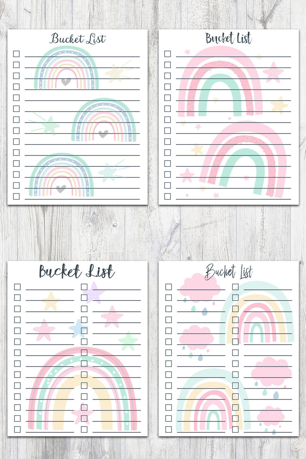 Free Printable Rainbow To-Do Lists • Rose Clearfield