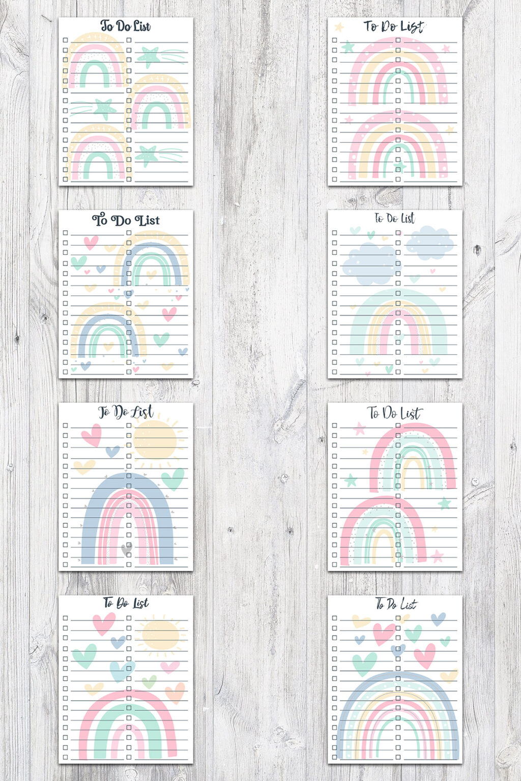 Free Printable Rainbow To-Do Lists • Rose Clearfield