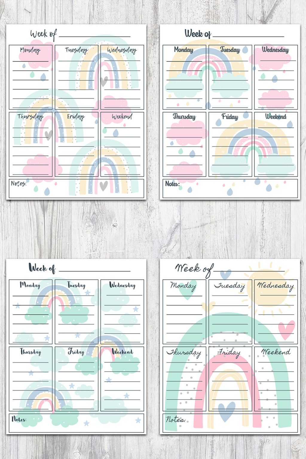Free Printable Rainbow To-Do Lists • Rose Clearfield