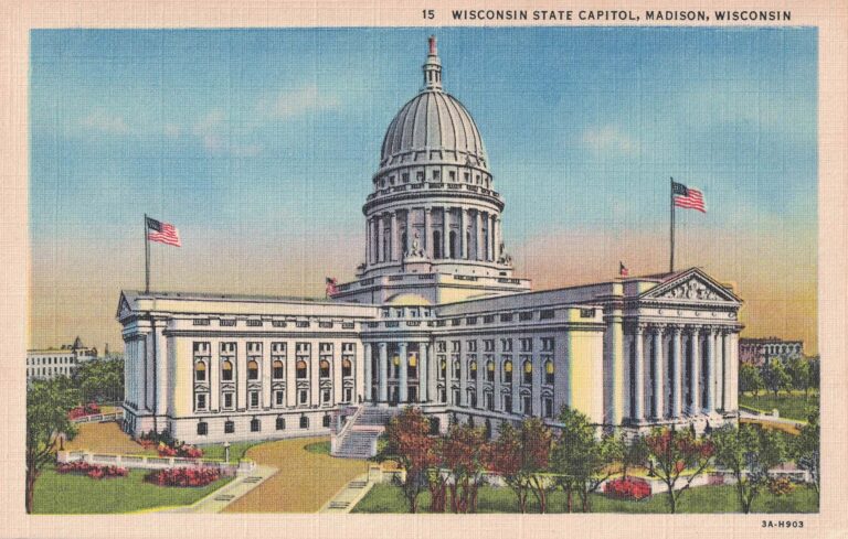 Free Printable Vintage Wisconsin State Capitol Postcards • Rose Clearfield