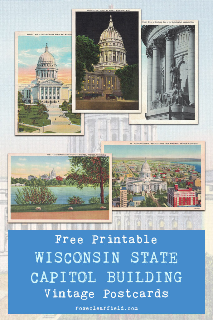 Free Printable Wisconsin State Capitol Building Vintage Postcards ...