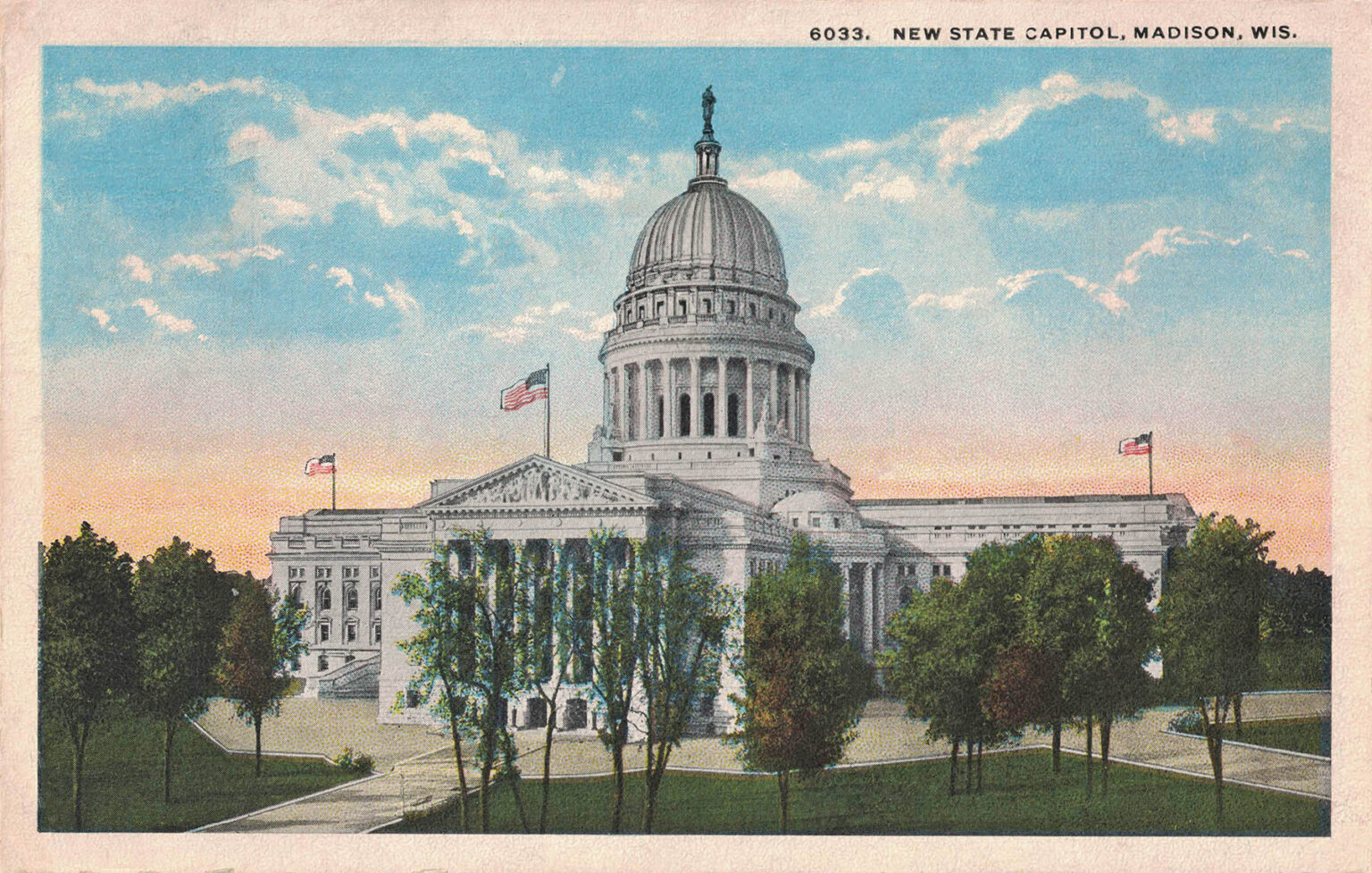 Vintage Postcard Madison Wisconsin State Capitol • Rose Clearfield