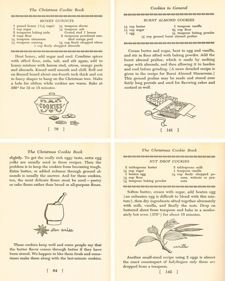 Free Vintage Christmas Cookie Recipe Pages • Rose Clearfield